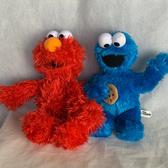 Sesame Street | Toys | Sesame Street Elmo Cookie Monster Plush Stuffed ...